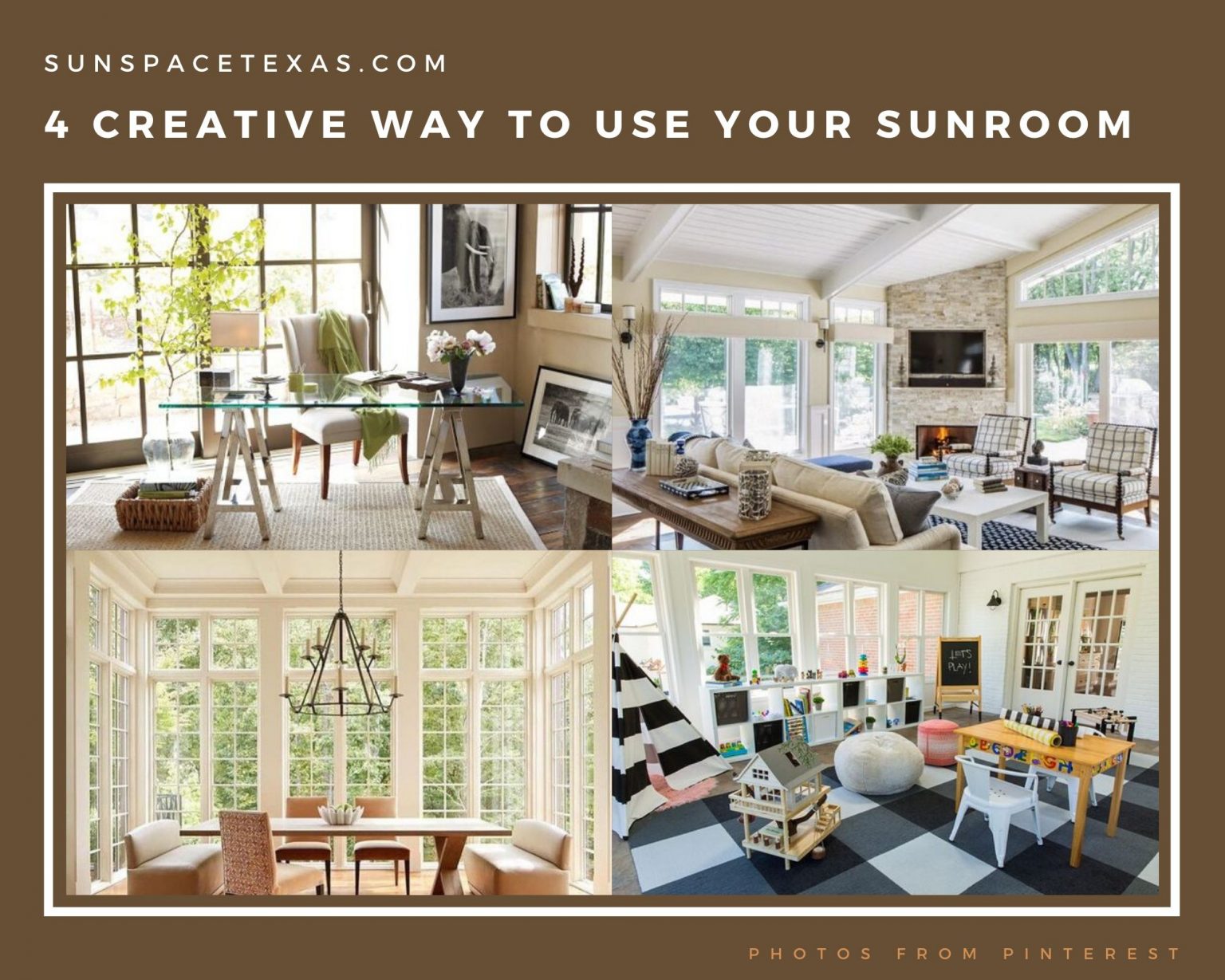 4 Creative Way to Use Your Sunroom - Sunspace Sunrooms